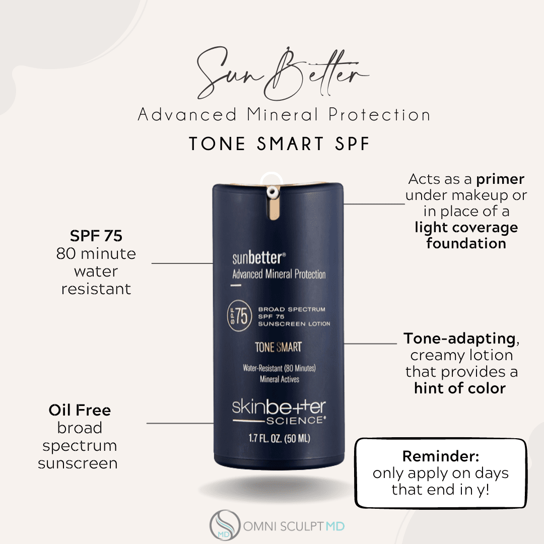 SunBetter Tone Smart SPF 75 Tinted Sunscreen - OMNI SCULPT MD